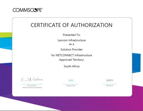 CommScope structured cabling certification - Lancom infrastructure